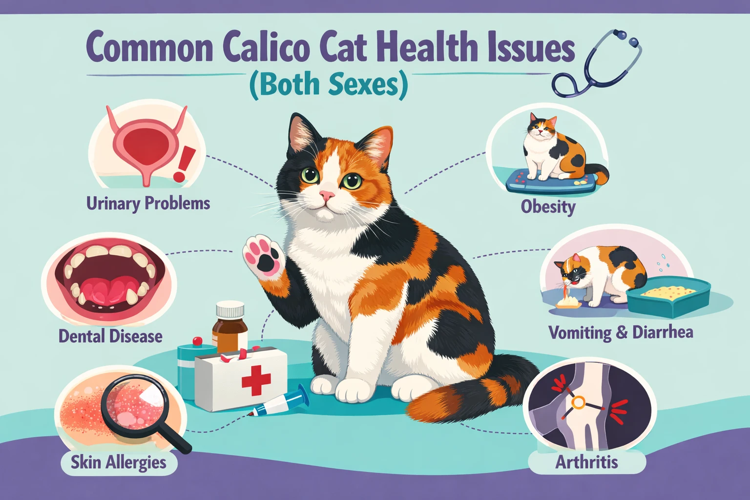 Calico Cat Health Issues: Problems, Disorders & Medical Care